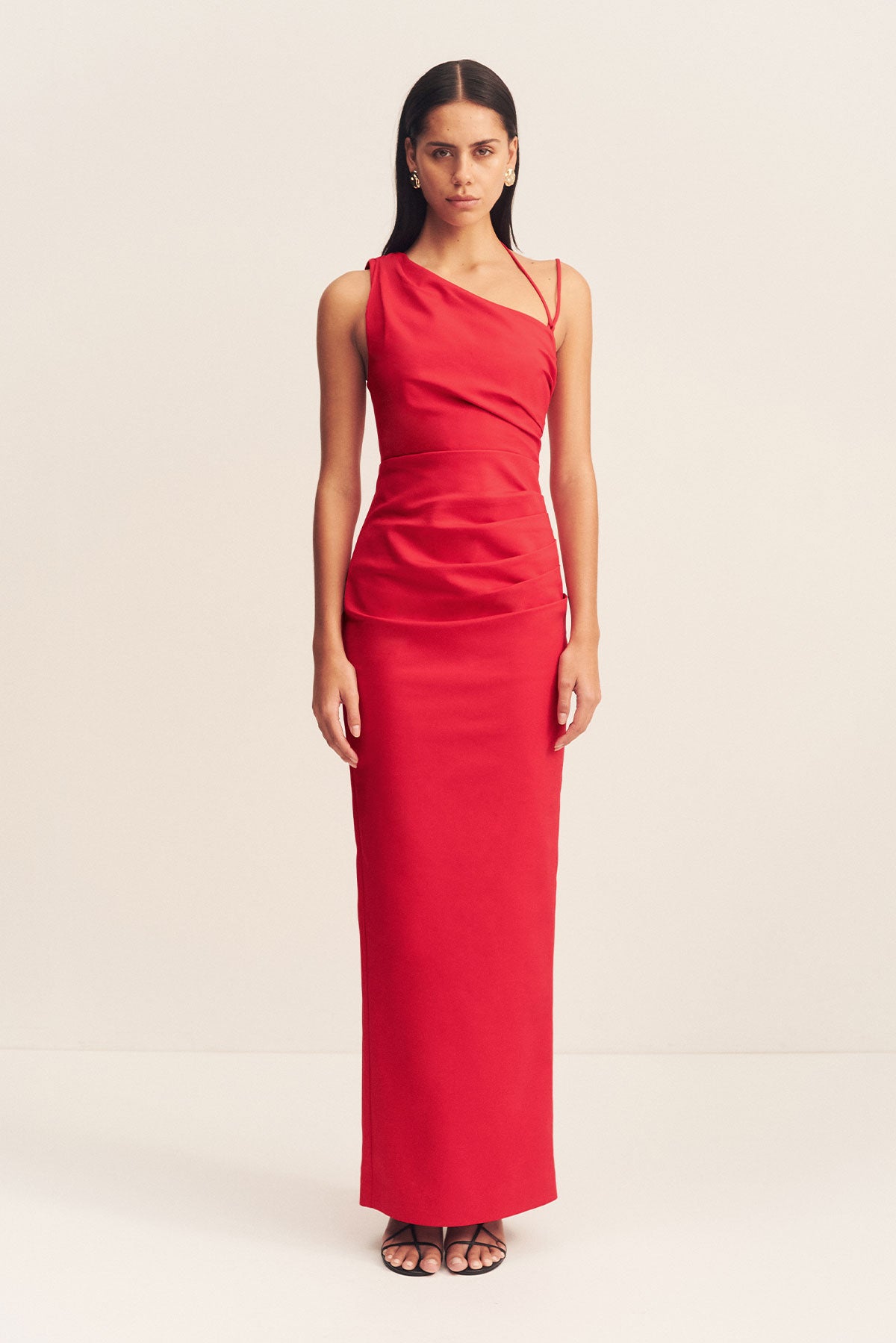 Lani Asymmetrical Gathered Maxi Dress | Chilli | Dresses | Shona Joy ...