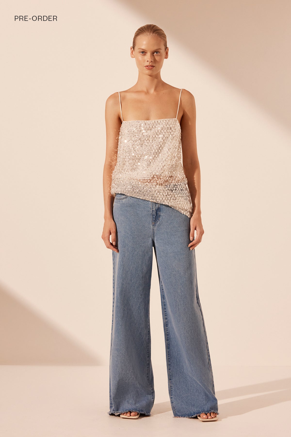 ASTERI LONG LINE CAMI | SILVER | TOPS | SHONA JOY – Shona Joy International