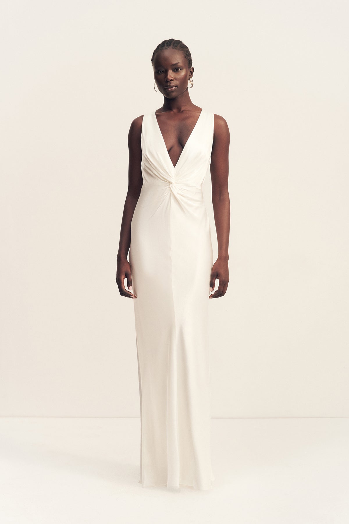 La Lune Low Twist Maxi Dress | White | Dresses | Shona Joy – Shona Joy US