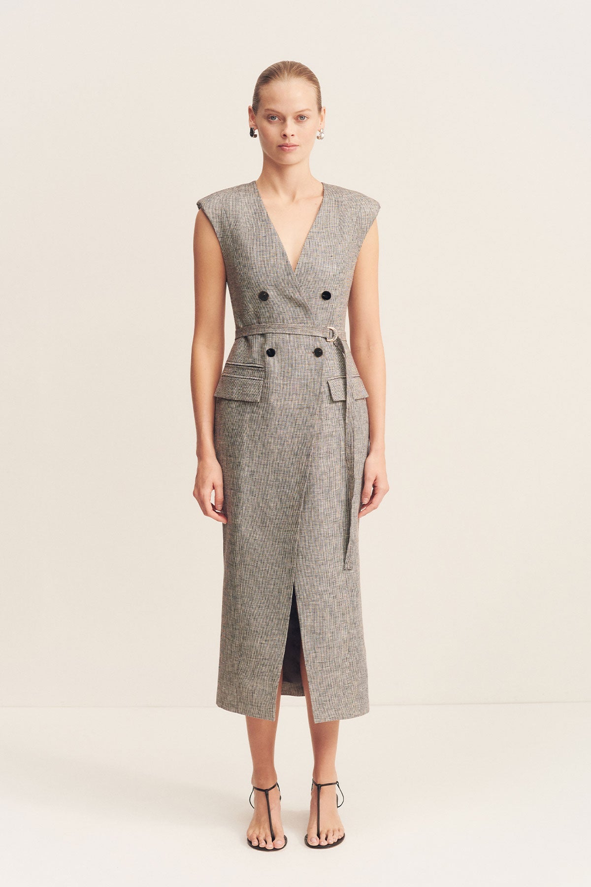 Elliot Tailored Midi Dress | Concrete | Dresses | Shona Joy – Shona Joy ...