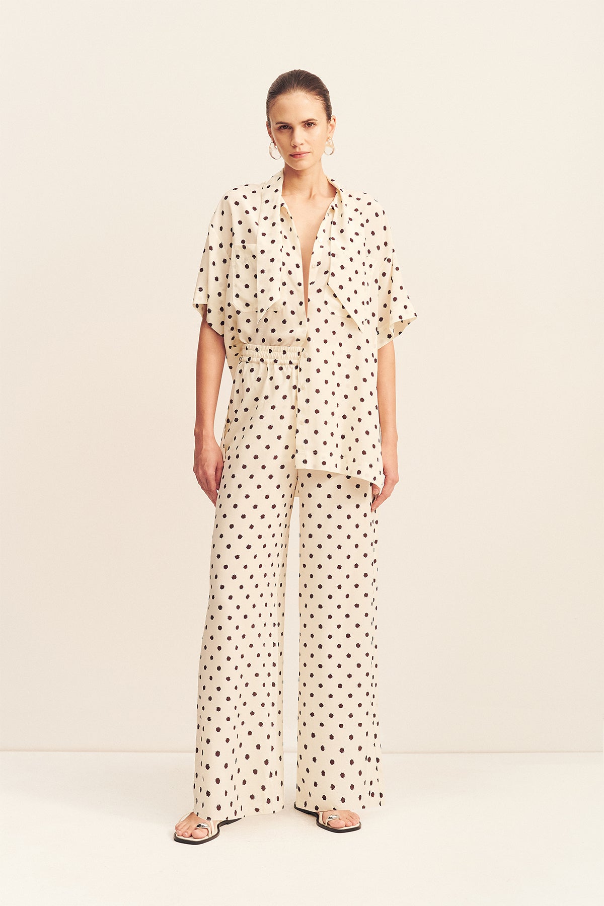 Houston Drawstring Pant | Blanc Polka | Pants | Shona Joy – Shona Joy US